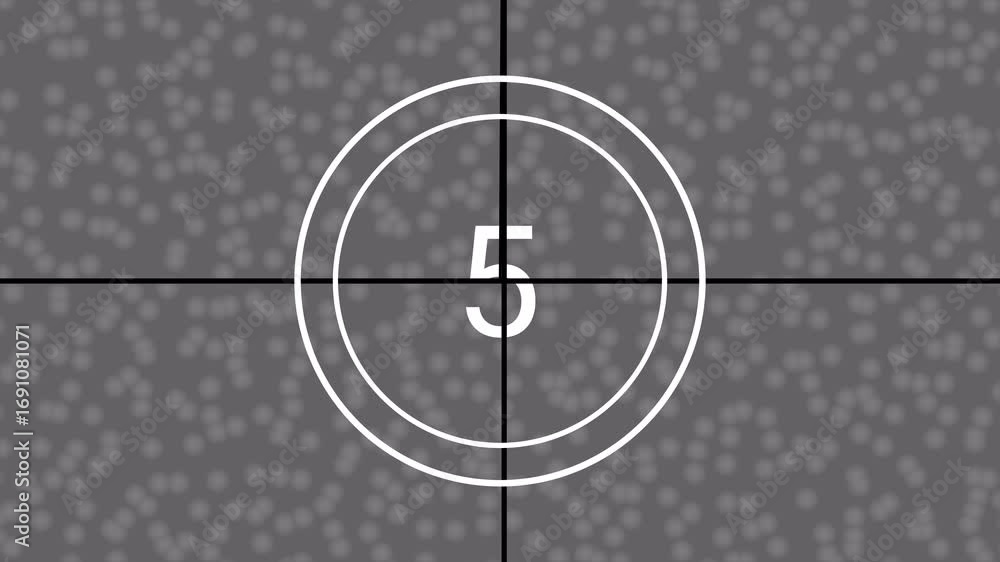 Old film countdown Classic retro film countdown timer with number ten ...