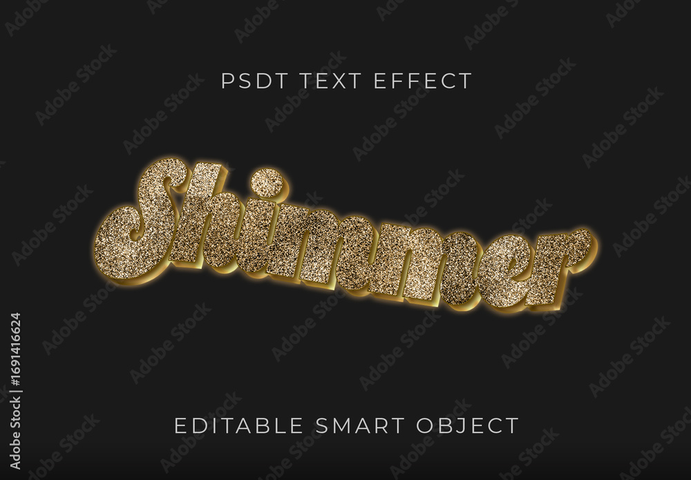 Gold Glitter Font Glow Shiny Luxury Text Effect Stock Template | Adobe ...