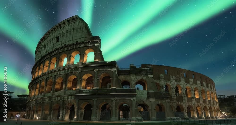 Colosseum Under the Northern Lights A World Heritage Day Celebration of ...