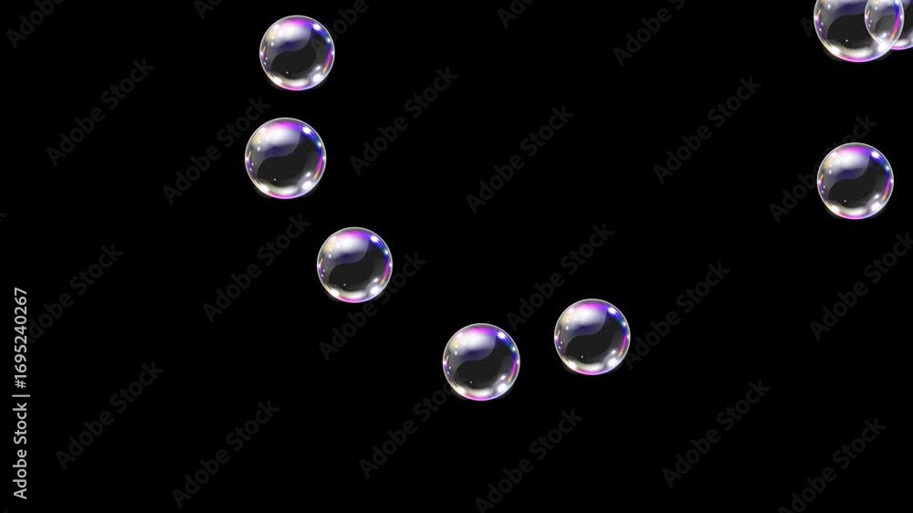 Bubbles Rising Animation | Floating Bubble Motion Effect. Floating Soap ...
