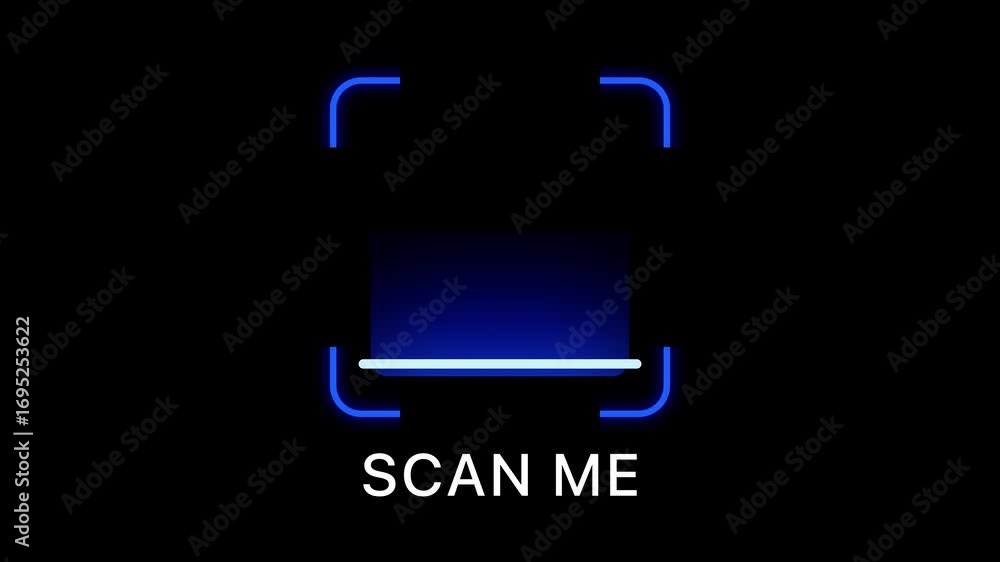 Video footage animation of scan QR code in 4K MOV format with alpha ...