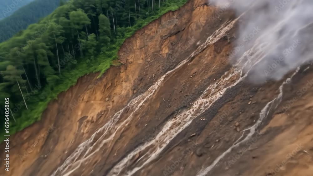Landslide Scars the Mountain's Face: A Scarred Landscape of ...