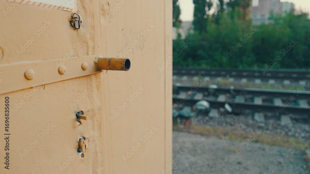 Metal Railway Equipment Cabinet Door with Hardware Details | Industrial ...