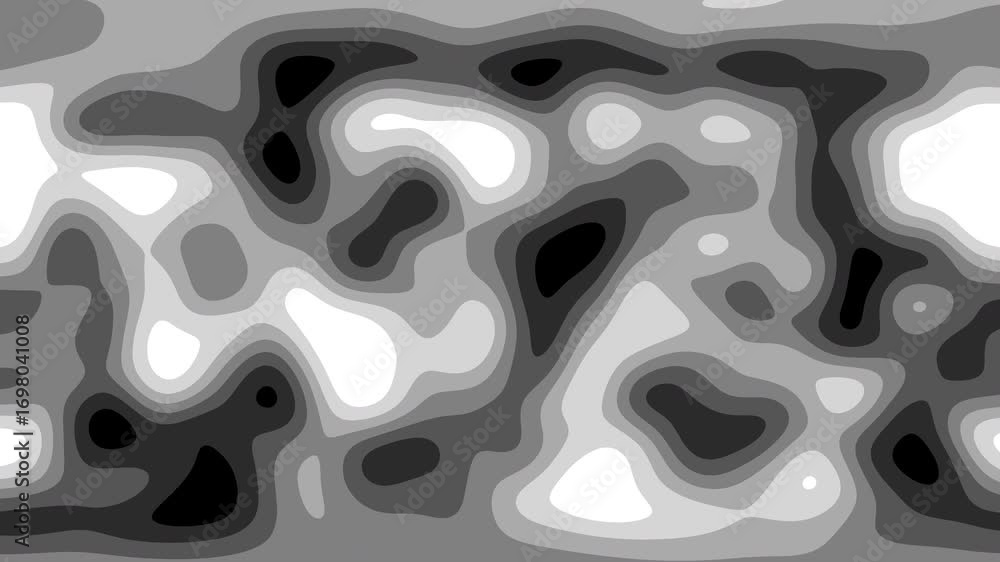 Topographic contour lines animation map seamless pattern. Map of ...