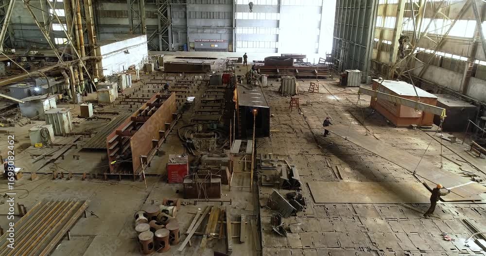 Metal Heavy Steel Fabrication. Heavy Steel Frame Bridges. Structural ...