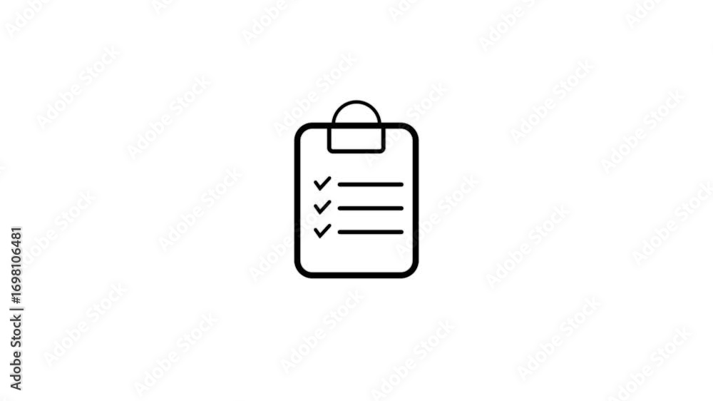 Glowing Quality Check Icon Animation. Check List Web Template 4k ...