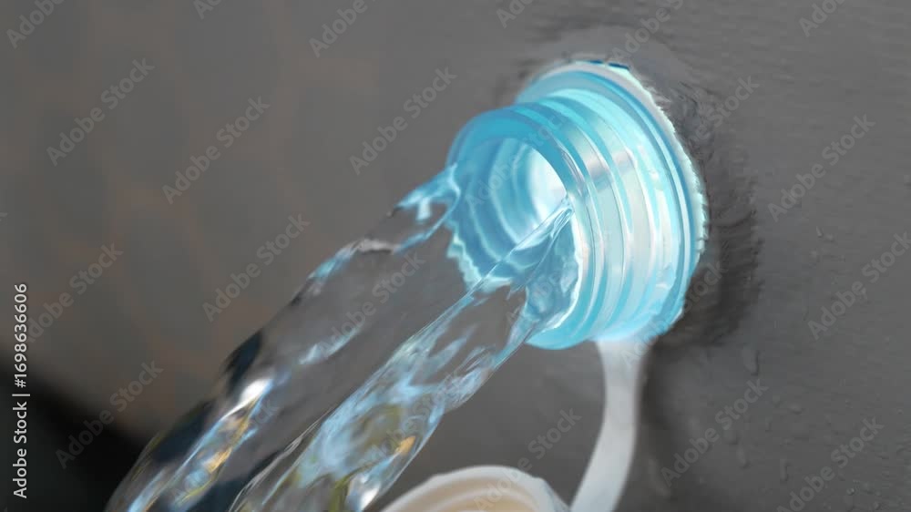Water is leaking from the tank. Water drains from a frame pool ...