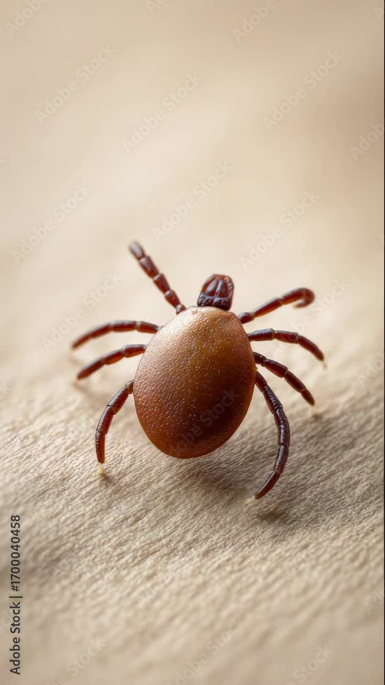 Simulation of a realistic tick on textured surface similar to human ...