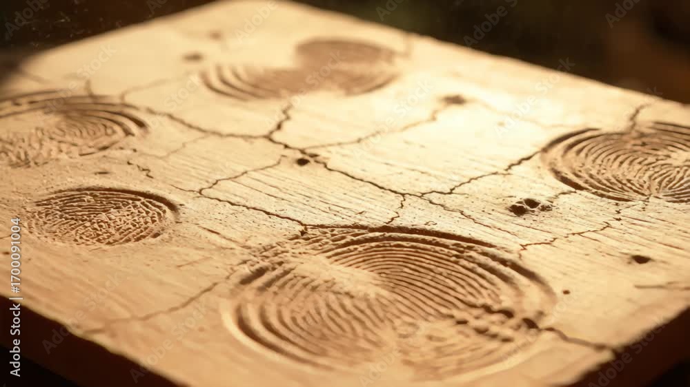 Wabi sabi clay tiles show fingerprints and kiln textures in earth ...