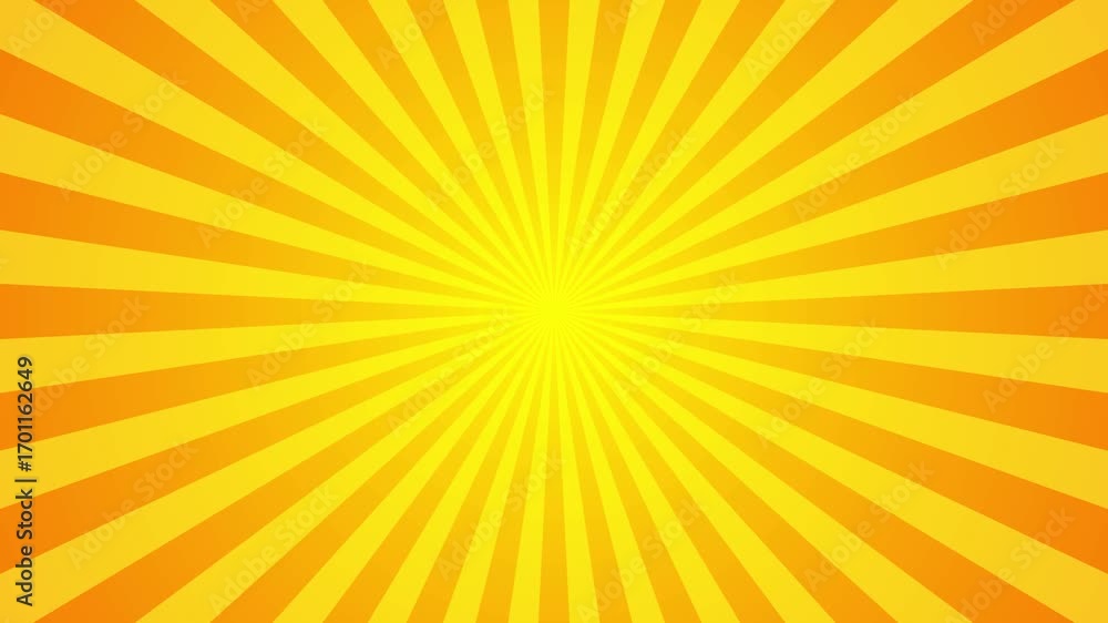 Bright yellow sunburst background with radiant rays extending, Golden ...