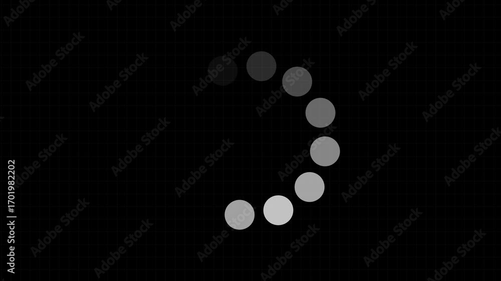 Vidéo Stock Loading circle on black background. loading screen, waiting ...