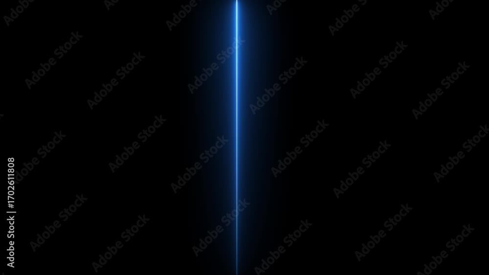 Horizontal neon line animation, glowing light effect, futuristic motion ...