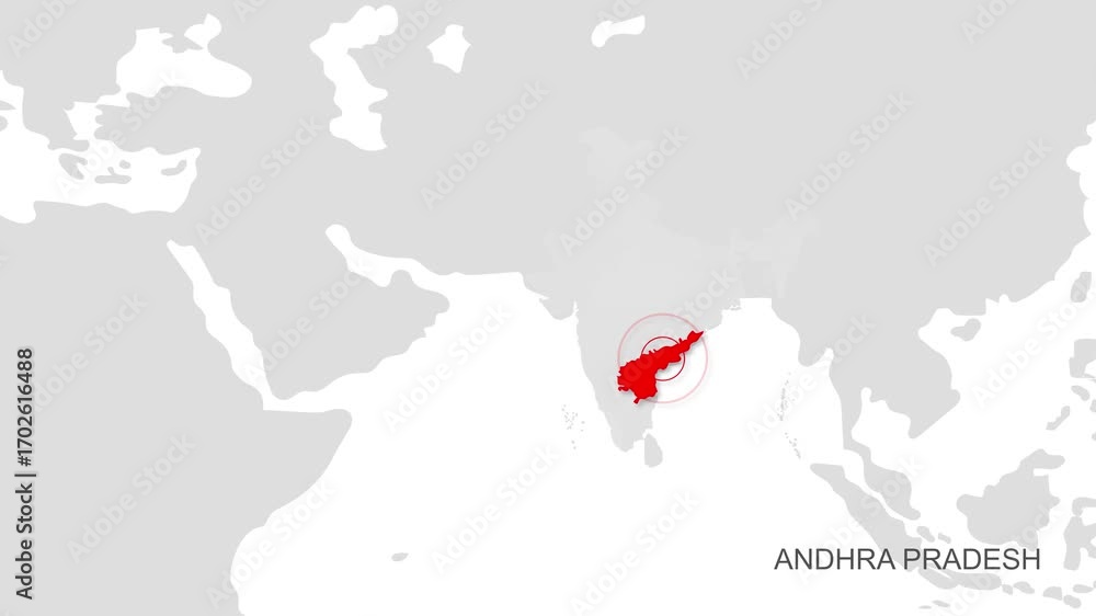 Andhra Pradesh map video 8, Highlighted on India Map Video, with ...