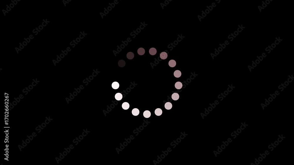 Spinning Loading Icon Seamless Loop Animation on Transparent Background with Alpha Channel ...