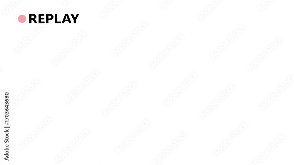 Video camera replay screen animation on a White screen background in HD ...
