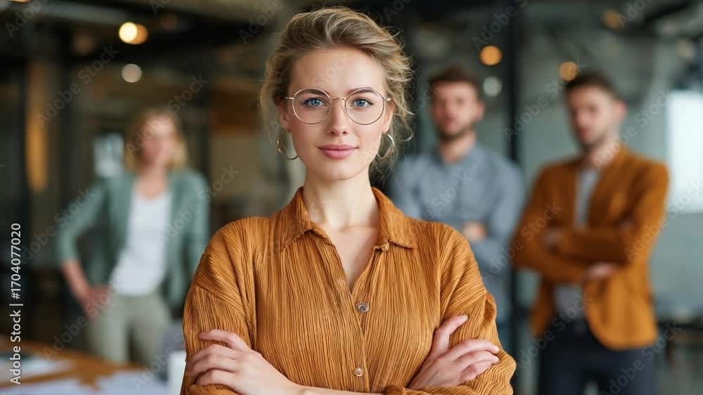 Visionary Leader at the Forefront: A confident female executive ...