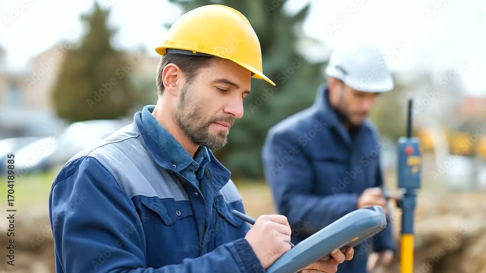 Geotechnical engineers using ground penetrating radar and soil analysis ...