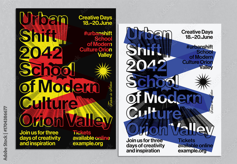 Modern Culture Poster Design Layout Stock Template | Adobe Stock