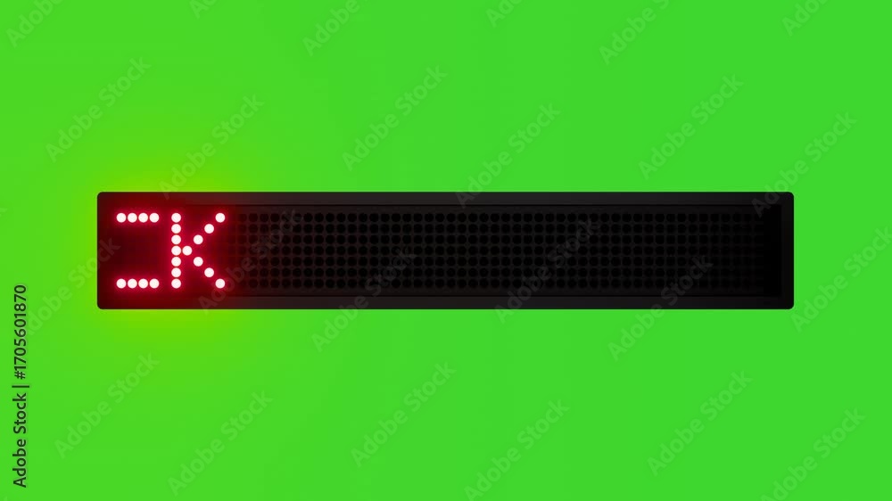 DO NOT BLOCK Scrolling Red Dot Matrix LED Text Animation on Green ...