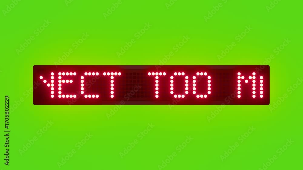 DO NOT CONNECT TOO MANY DEVICES TO ONE PLUG Scrolling Red Dot Matrix LED Text Animation on Green ...