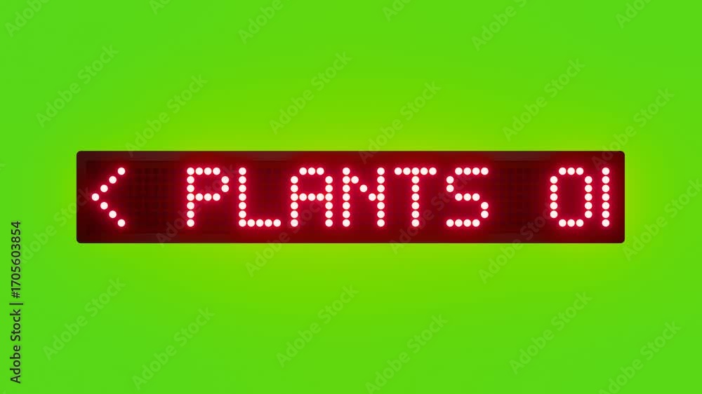 DO NOT PICK PLANTS OR REMOVE FOREST RESOURCES Scrolling Red Dot Matrix ...