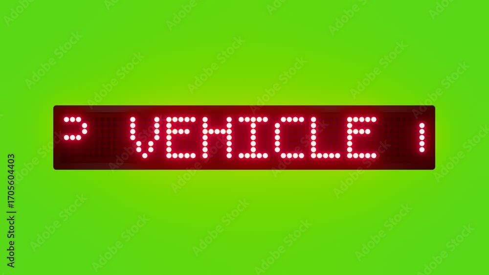 DO NOT STOP VEHICLE ON THE EXPRESSWAY Scrolling Red Dot Matrix LED Text ...