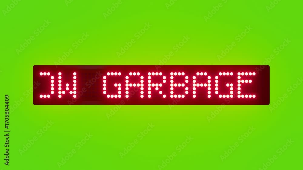 DO NOT THROW GARBAGE ON THE EXPRESSWAY Scrolling Red Dot Matrix LED ...