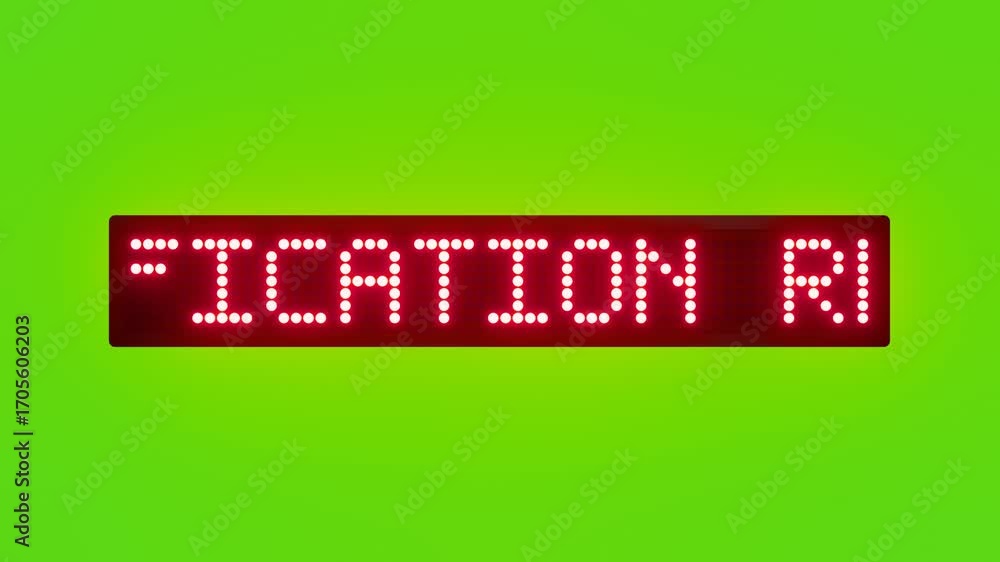 EMAIL VERIFICATION REQUIRED Scrolling Red Dot Matrix LED Text Animation ...