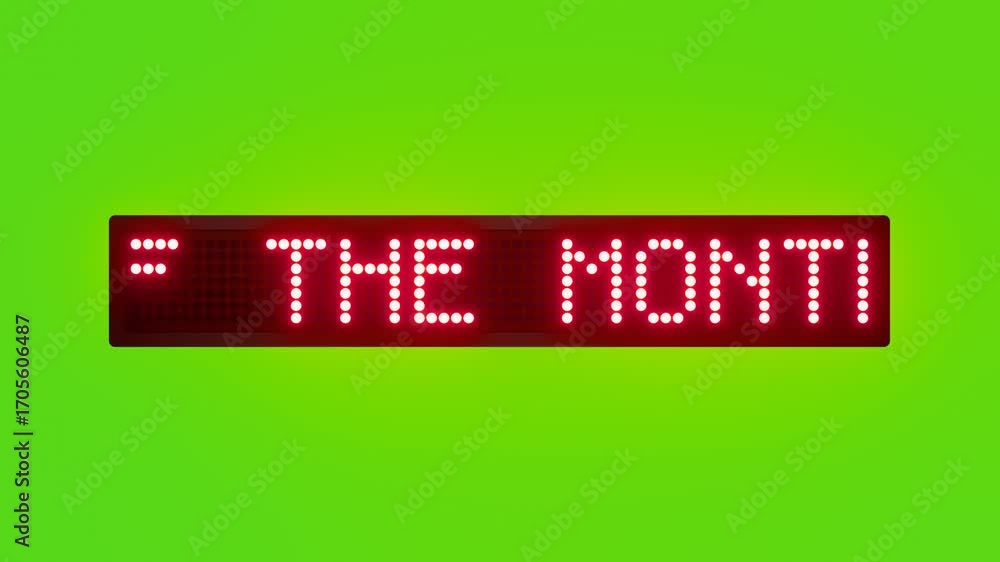 EMPLOYEE OF THE MONTH NOTICE Scrolling Red Dot Matrix LED Text ...