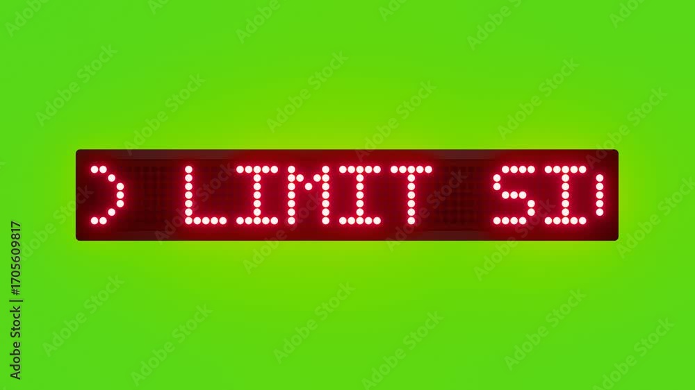 FOLLOW LOAD LIMIT SIGNS ON RACKS AND SHELVES Scrolling Red Dot Matrix ...