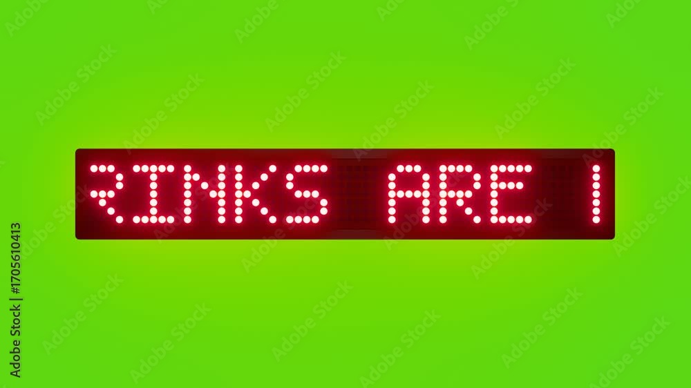 FOOD AND DRINKS ARE NOT PERMITTED INSIDE Scrolling Red Dot Matrix LED ...