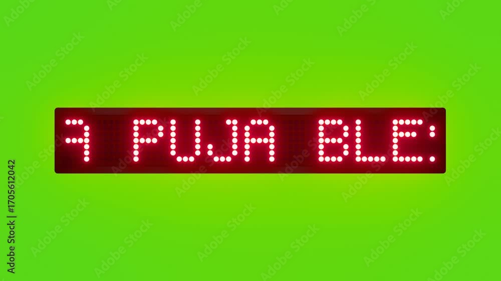 HAPPY DURGA PUJA BLESSINGS OF MA DURGA Scrolling Red Dot Matrix LED ...