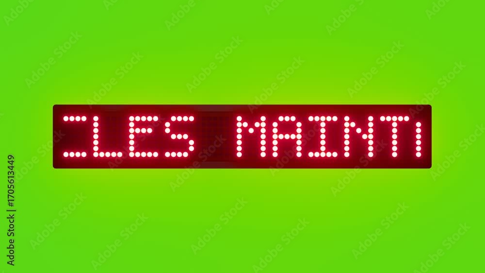 HEAVY VEHICLES MAINTAIN SPEED CONTROL Scrolling Red Dot Matrix LED Text ...
