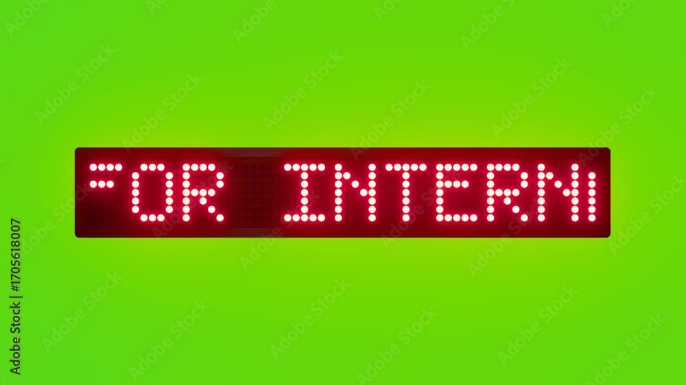 MAIL ROOM FOR INTERNAL USE ONLY Scrolling Red Dot Matrix LED Text ...