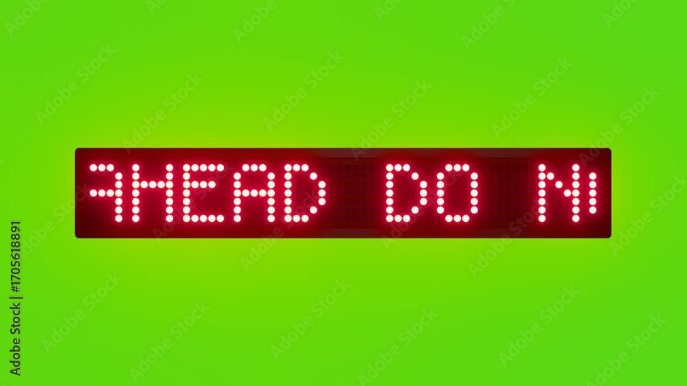 MINEFIELD AHEAD DO NOT ENTER Scrolling Red Dot Matrix LED Text ...