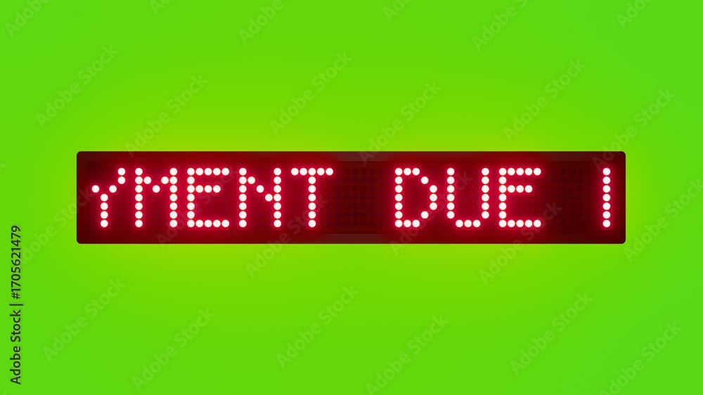 Vidéo Stock NOTICE PAYMENT DUE DATE EXTENDED BY THREE DAYS Scrolling ...