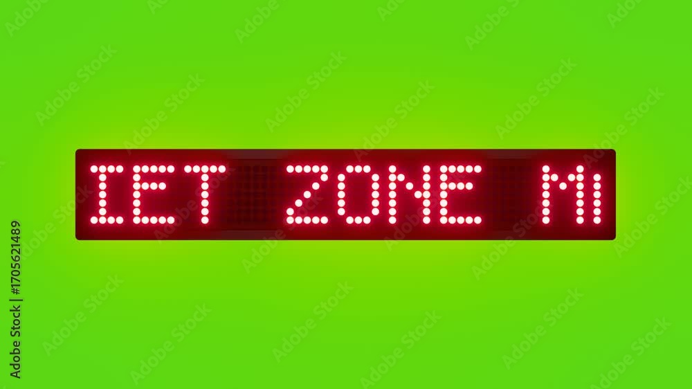 NOTICE QUIET ZONE MAINTAIN SILENCE Scrolling Red Dot Matrix LED Text ...