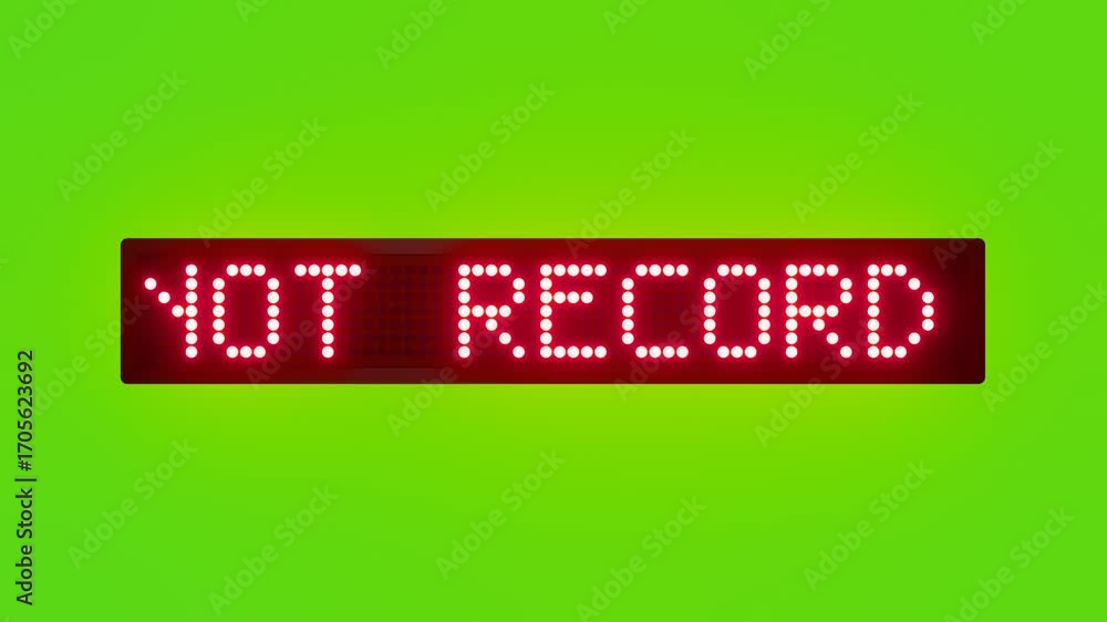 PLEASE DO NOT RECORD THE MOVIE Scrolling Red Dot Matrix LED Text ...