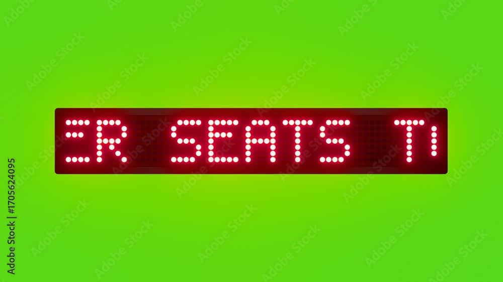 PLEASE OFFER SEATS TO WOMEN AND CHILDREN Scrolling Red Dot Matrix LED ...