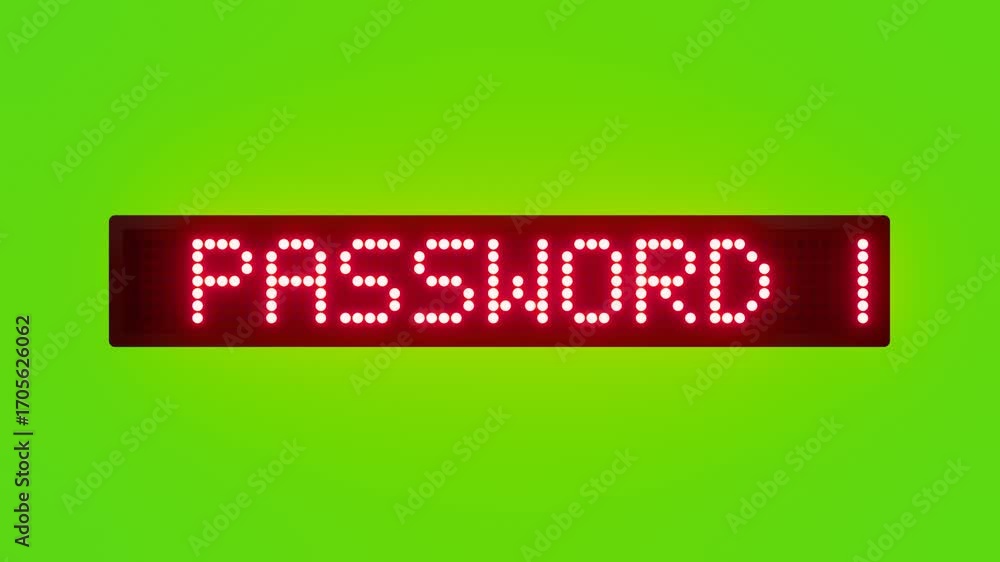 RESET YOUR PASSWORD NOW Scrolling Red Dot Matrix LED Text Animation on ...