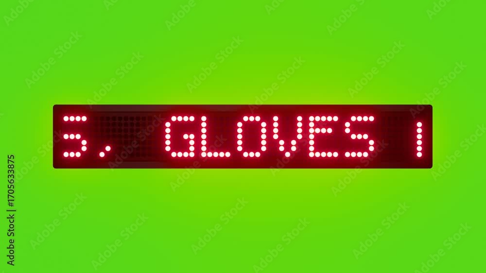 USE HELMETS, GLOVES AND SHOES AS REQUIRED Scrolling Red Dot Matrix LED ...