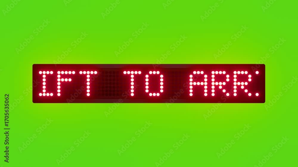 WAIT FOR LIFT TO ARRIVE FULLY BEFORE ENTERING Scrolling Red Dot Matrix ...