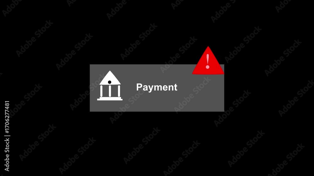 Online payment fraud warning during mobile transaction as man uses ...