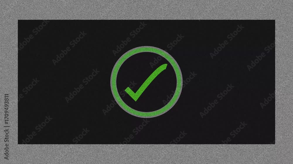 Looping green check mark animation success approval motion graphics for ...