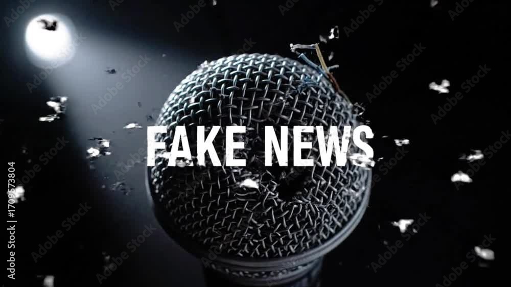 A powerful visual metaphor depicting the destructive impact of fake ...