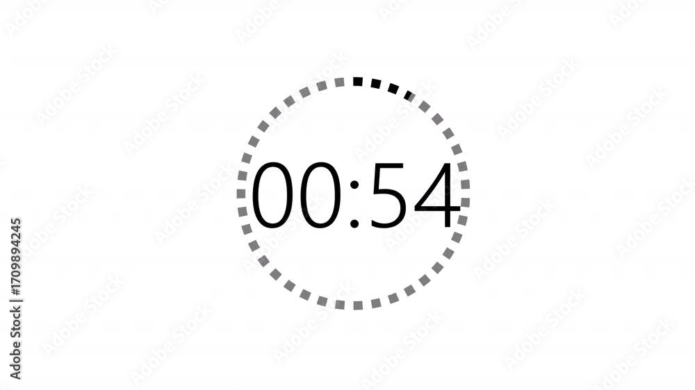ONE minute countdown timer animation, countdown timer 1 minute ...