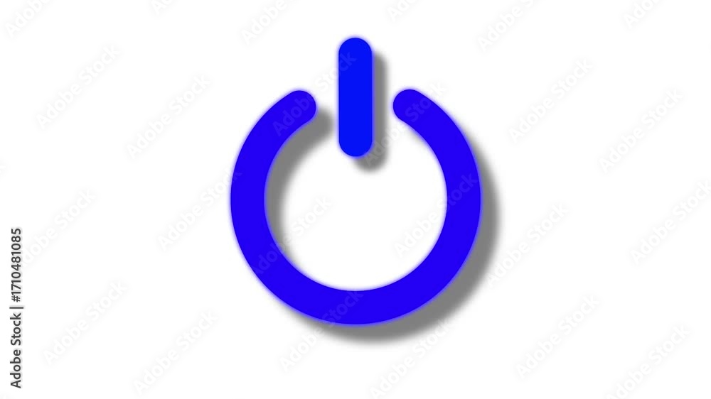 power reset button sign animation. Abstract screen saver, live ...