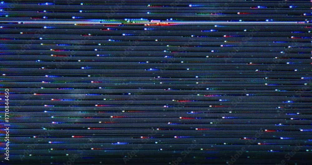 EN: VHS tape distortion with static noise and vintage video flicker. ES ...