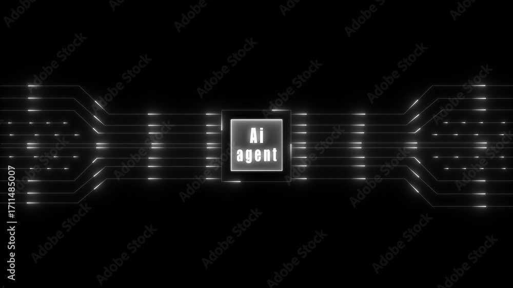 Multi function for Agentic AI technology motion background. Multi agent AI systems, Automate ...