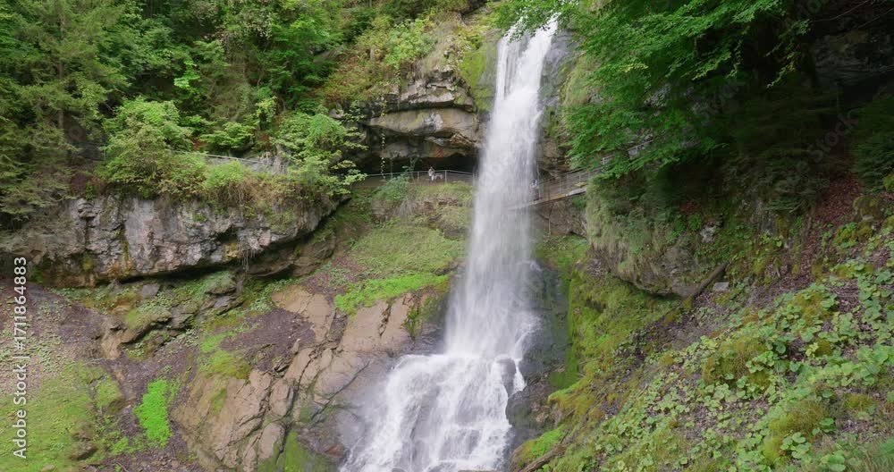 Giessbach falls in Brienz, Switzerland, September 14, 2025. Famous ...